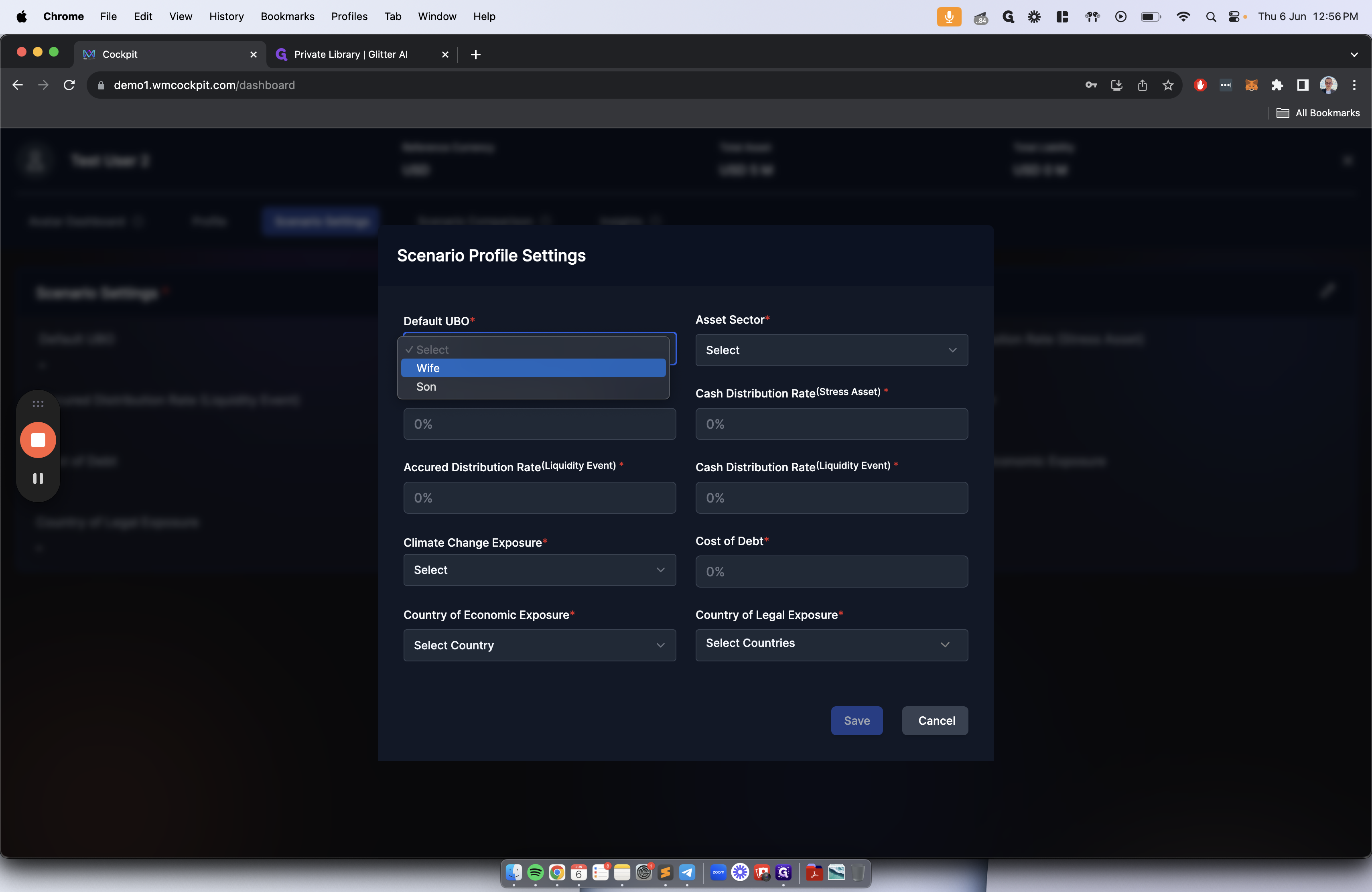 Step 3 - Creating a Scenario for UBOs and Balance Sheet Update